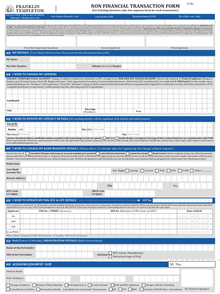 FT Common-Transaction-Form-Non-Financial | PDF | Financial Services