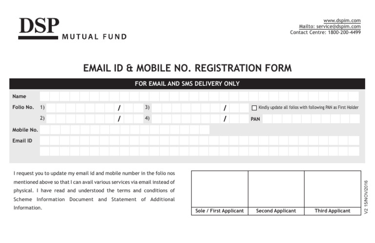 DSP Email - Mobile - Registration - Form | PDF
