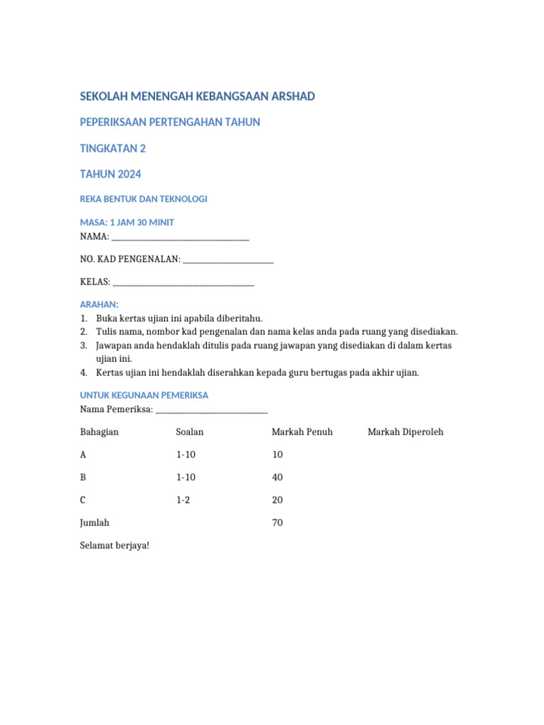 Muka_Depan_RBT_Tingkatan_2 | PDF