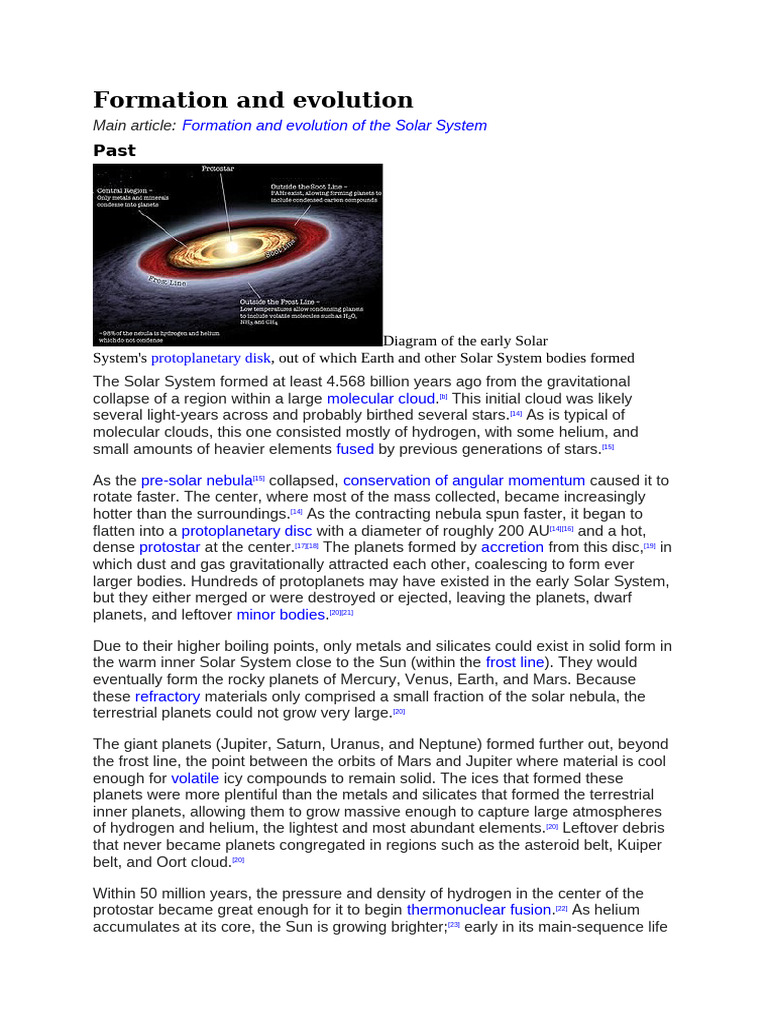 SOLAR SYSTEM | PDF | Solar System | Formation And Evolution Of The ...