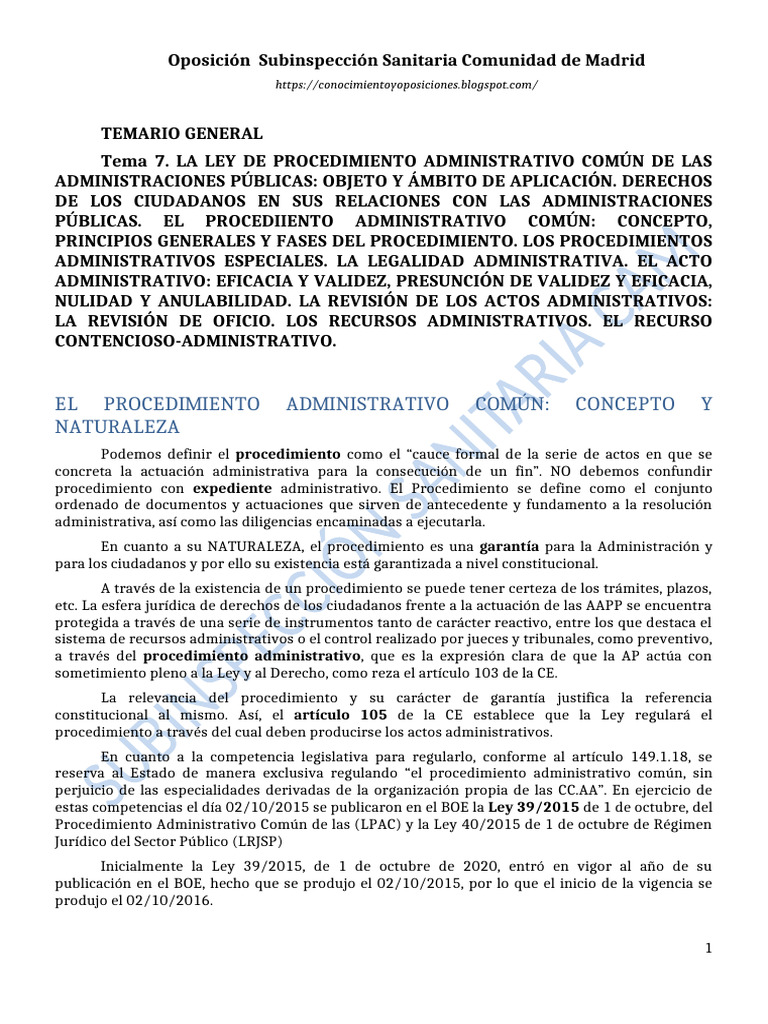 Ley de Procedimiento Administrativo Común | PDF | Ley administrativa ...
