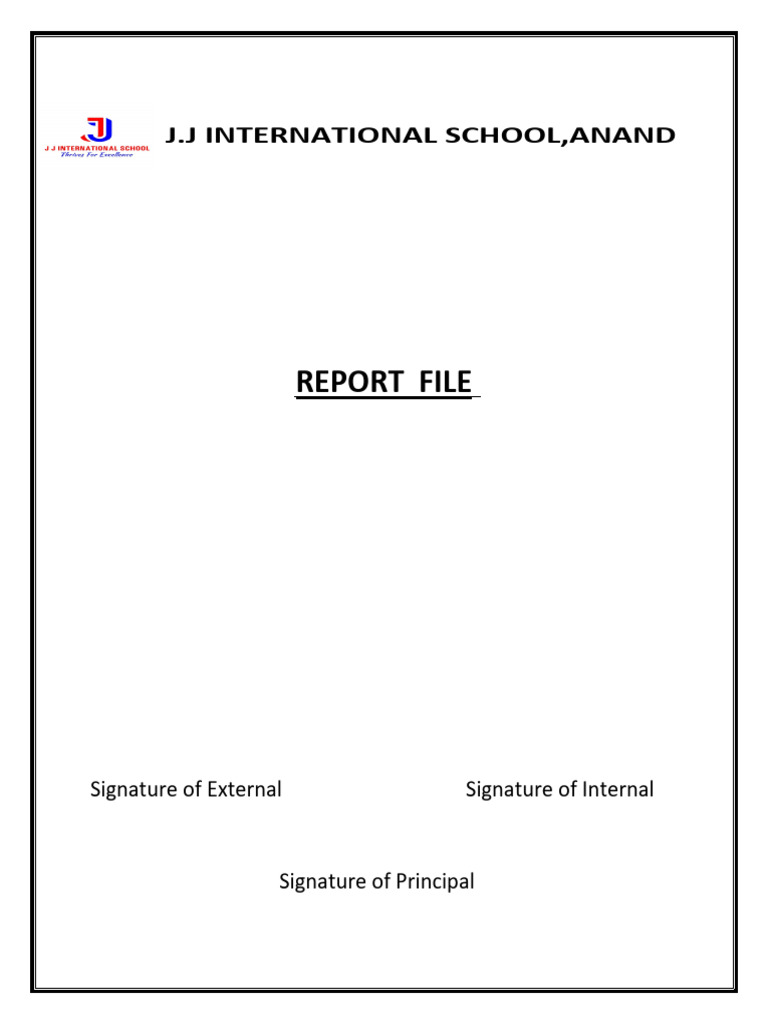 project front page for report file | PDF