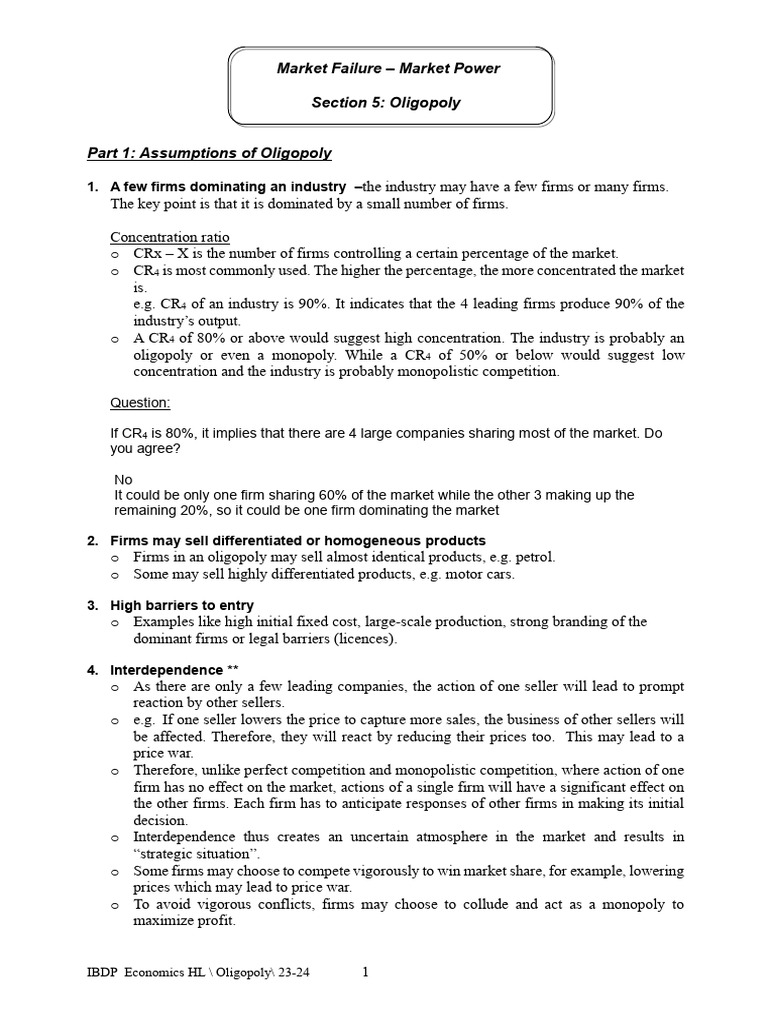 Oligopoly | PDF | Oligopoly | Profit (Economics)