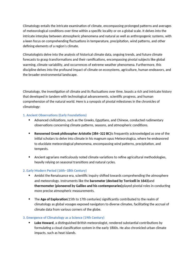 Climatology notes | PDF | Greenhouse Effect | Atmosphere Of Earth