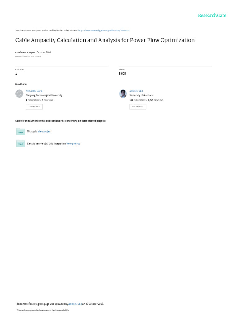 Cable Ampacity for Power Optimization | PDF | Electrical Resistivity And Conductivity ...