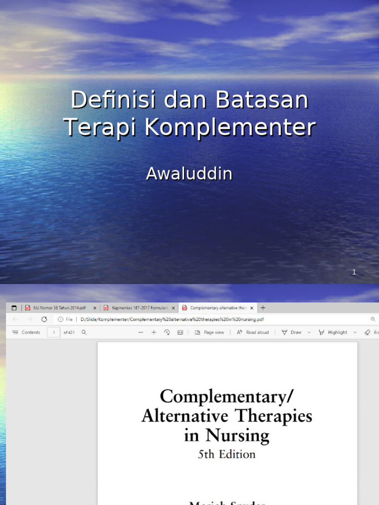Definisi dan batasan terapi komplementer | PDF