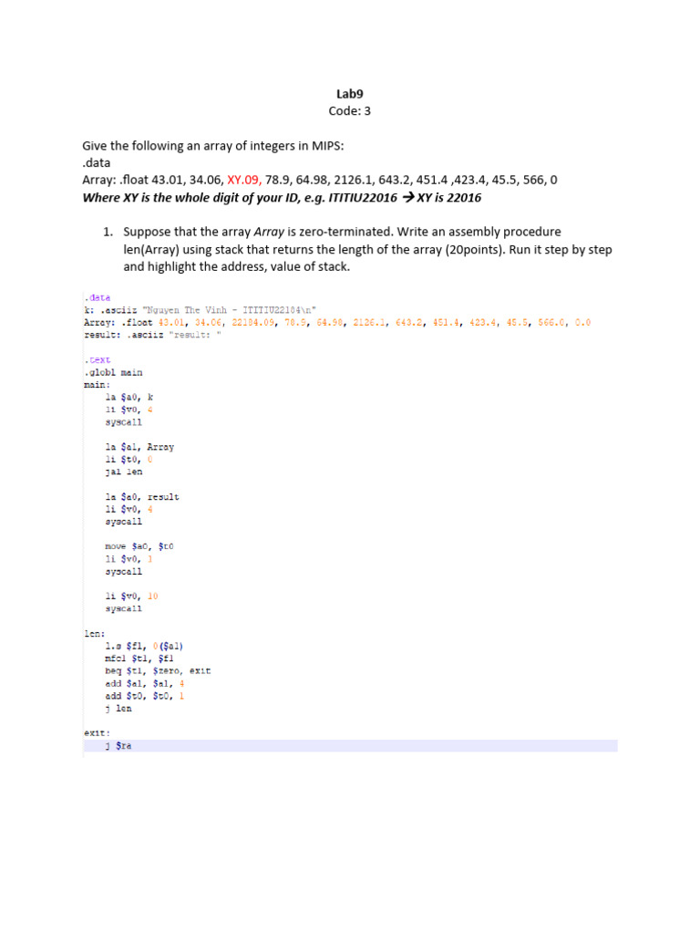 ITITIU22184 NguyenTheVinh Lab9 | PDF | Computer Data | Algorithms And Data Structures