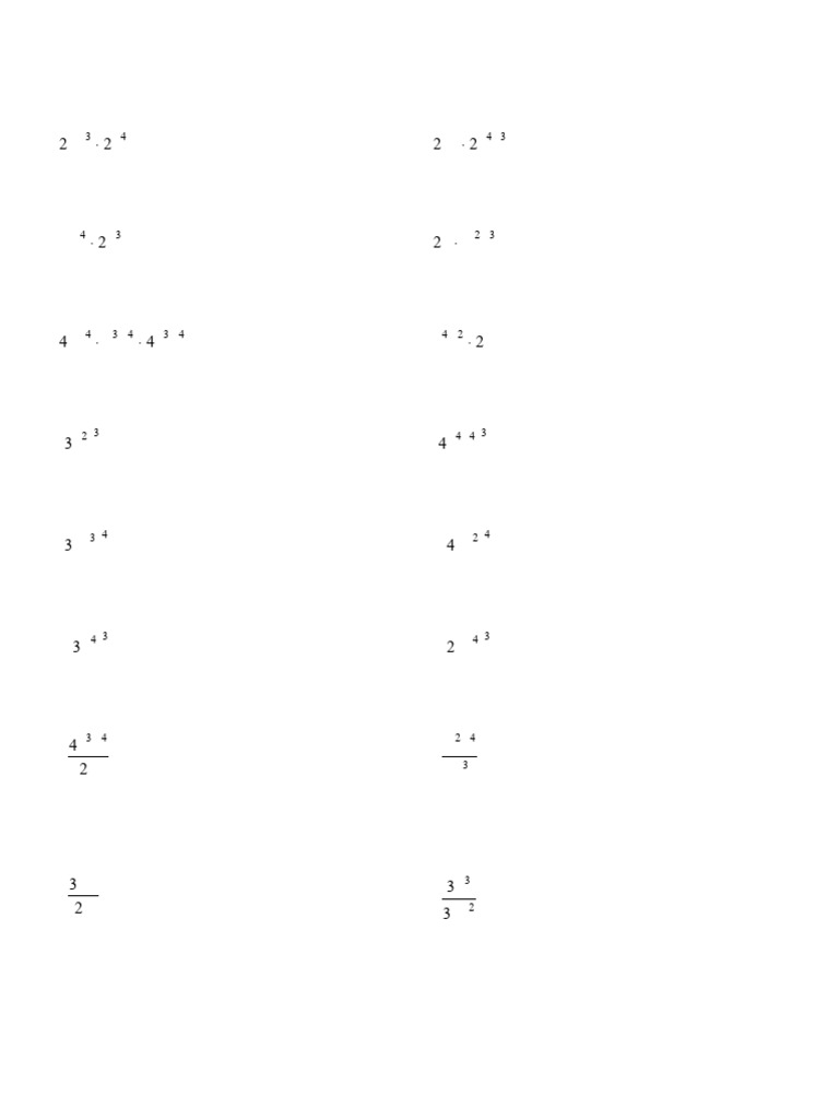 Algebra 1 - Exponent Practice | PDF
