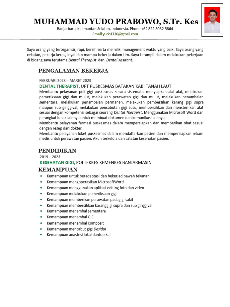 Yudo Curriculum Vitae | PDF