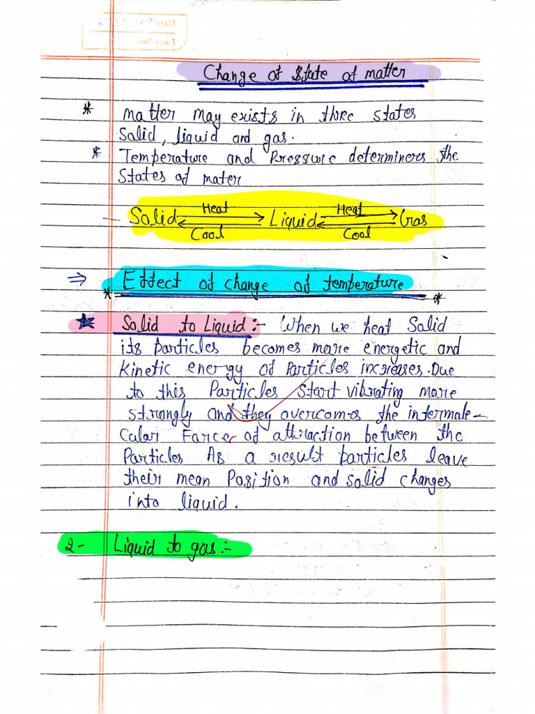 (No W.M.) Chapter 01 MATTER IN OUR SURROUNDINGS Science Class 9th New ...