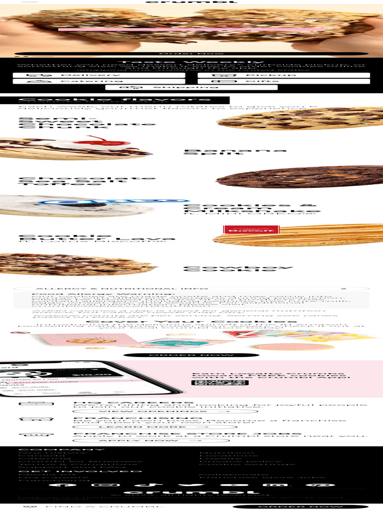 Crumbl Cookies - Freshly Baked & Delivered Cookies | PDF | Food Allergy | Cuisine