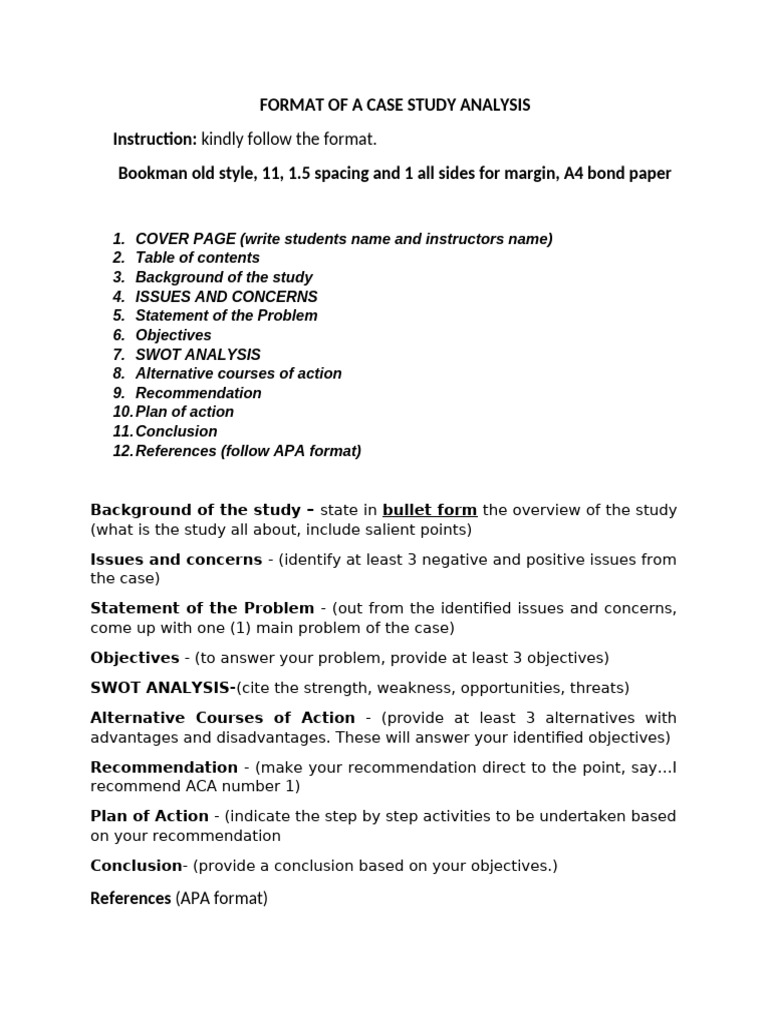 CBM 131-Case-Study-Format | PDF