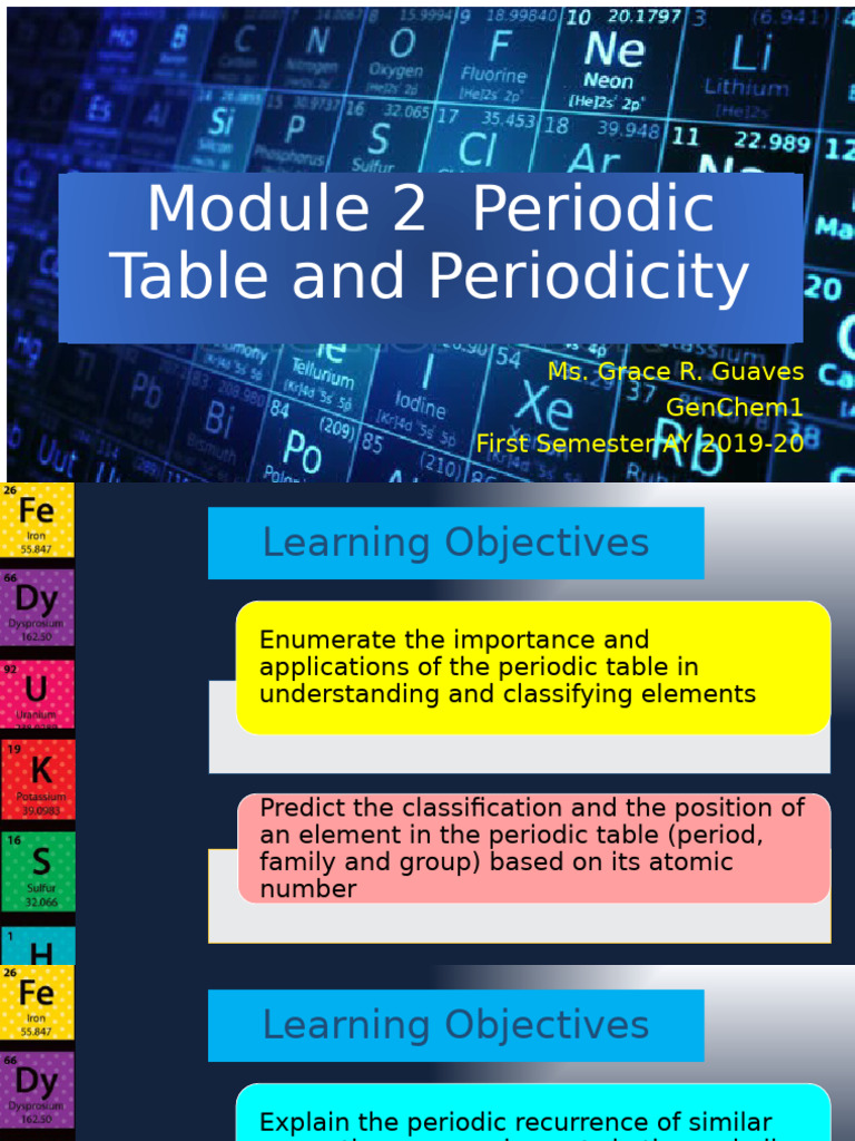 Module-2 Periodic-Table-and-Periodicity | PDF | Ion | Periodic Table