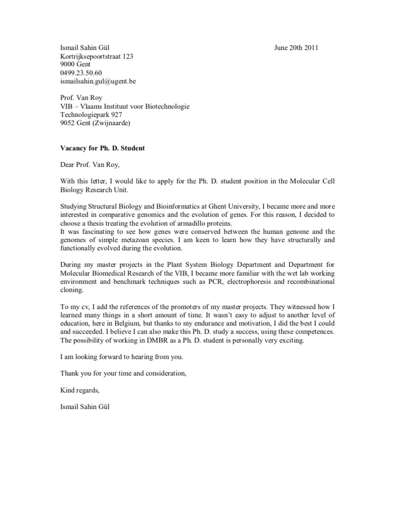 Application Letter | PDF | Science & Mathematics