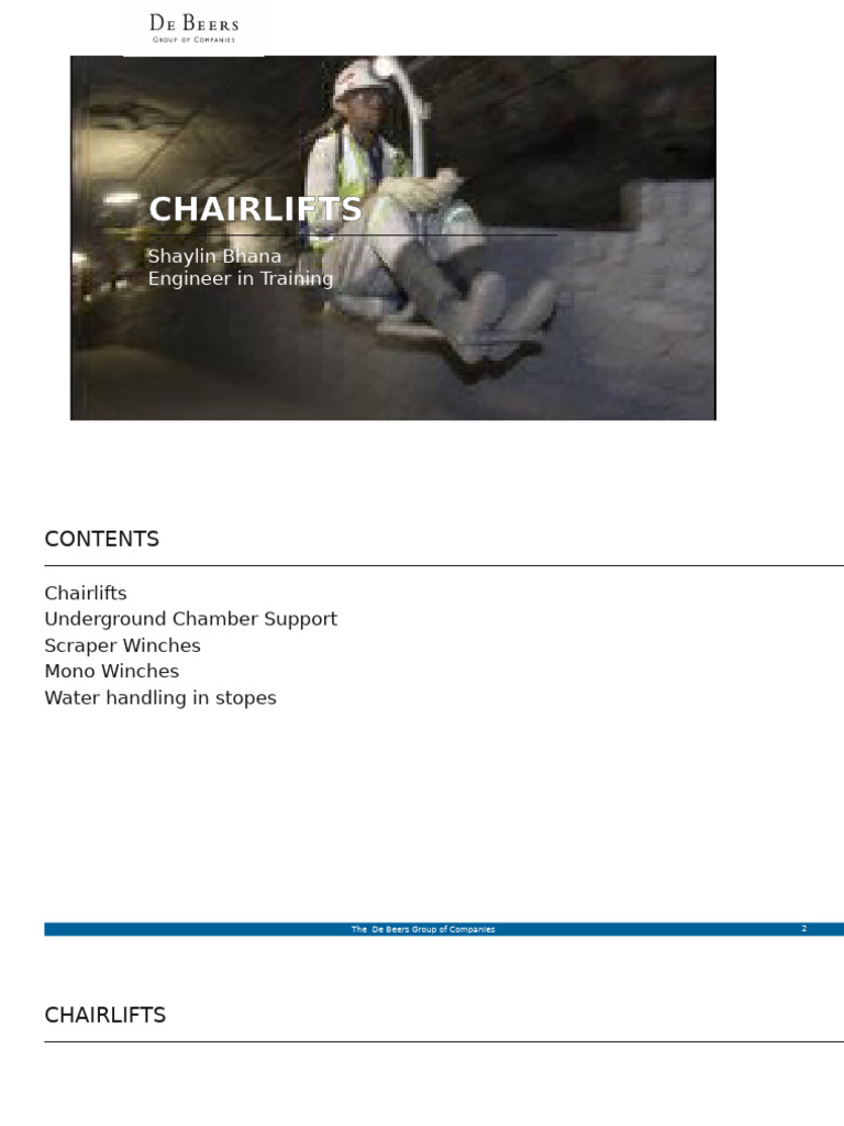 Chairlift and Man Riding - S Bhana | PDF | Rope | Manufactured Goods