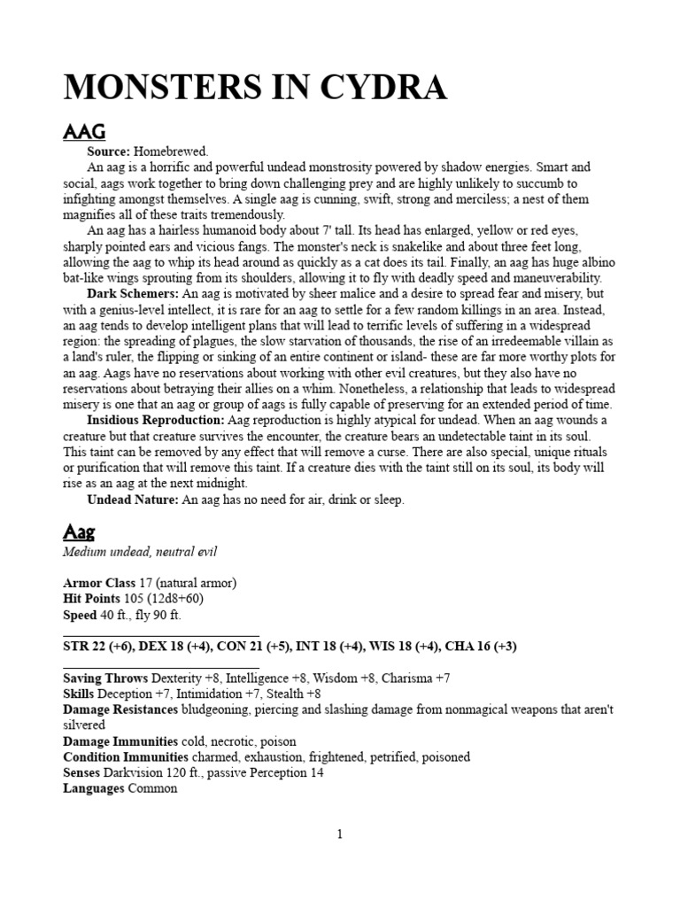 Monsters | PDF | Bat