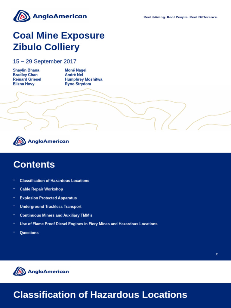 Coal Mine Hazardous Location Safety Guide | PDF