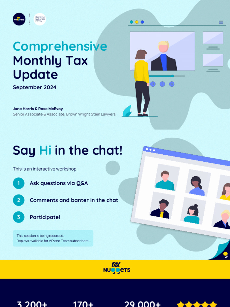 September 2024 Tax Update Webinar | PDF | Taxes | Government Finances