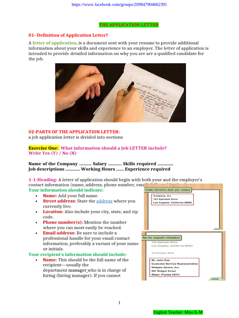 Understanding Application Letters | PDF