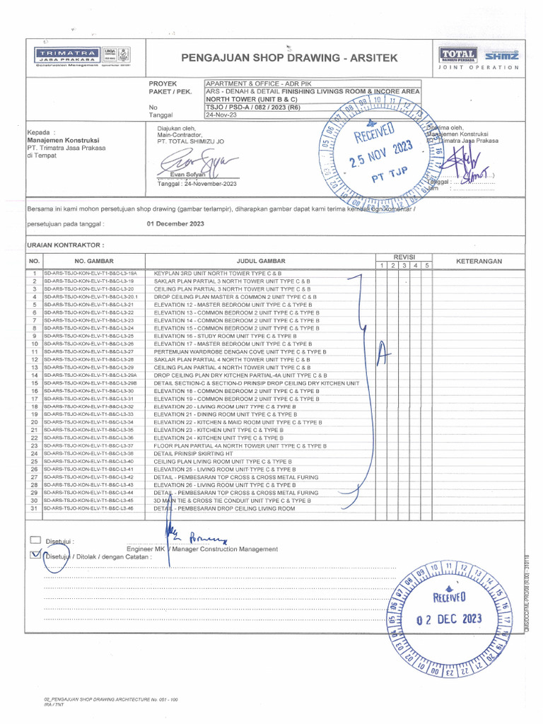 Psd-A-082 (r6) Denah Finishing Ceiling Living Room & Incore Area North ...