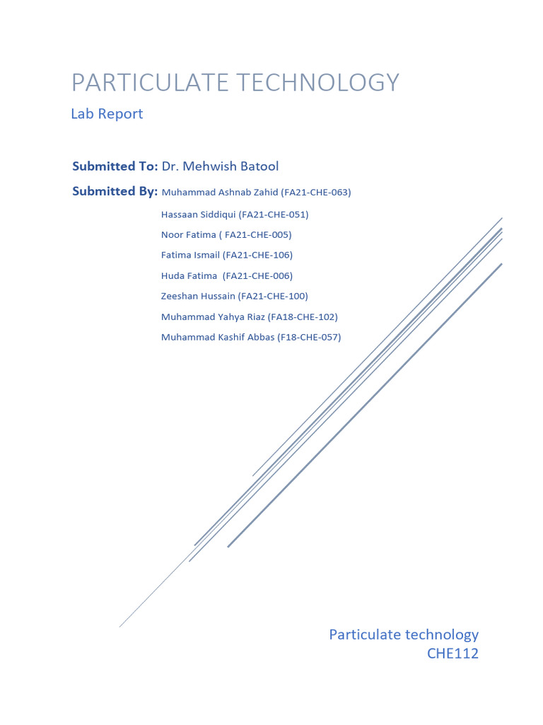 PT Lab Report | PDF