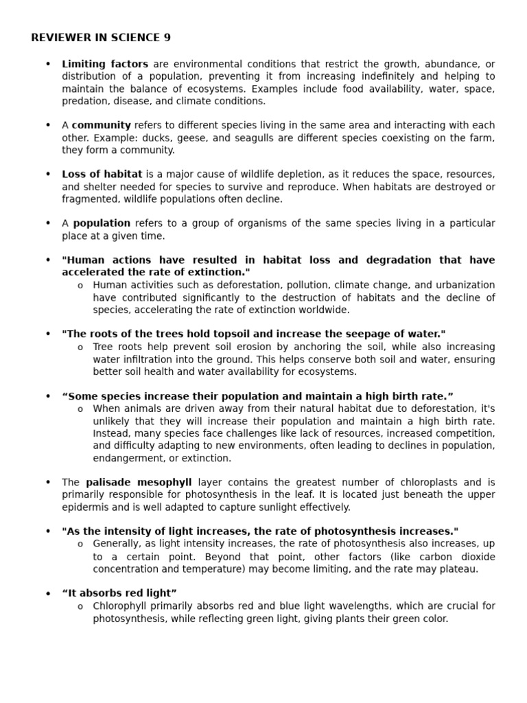 Reviewer in Science 9 | PDF | Photosynthesis | Cellular Respiration