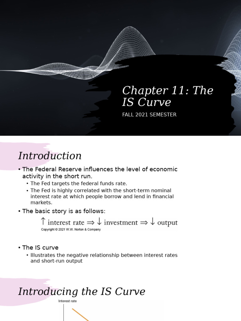 Understanding the IS Curve Dynamics | PDF | Consumption (Economics ...