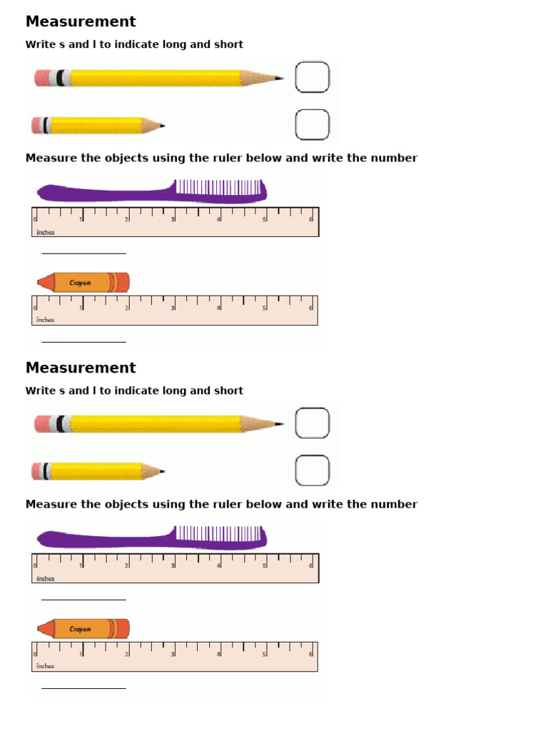 Measurement Activities for Kids | PDF