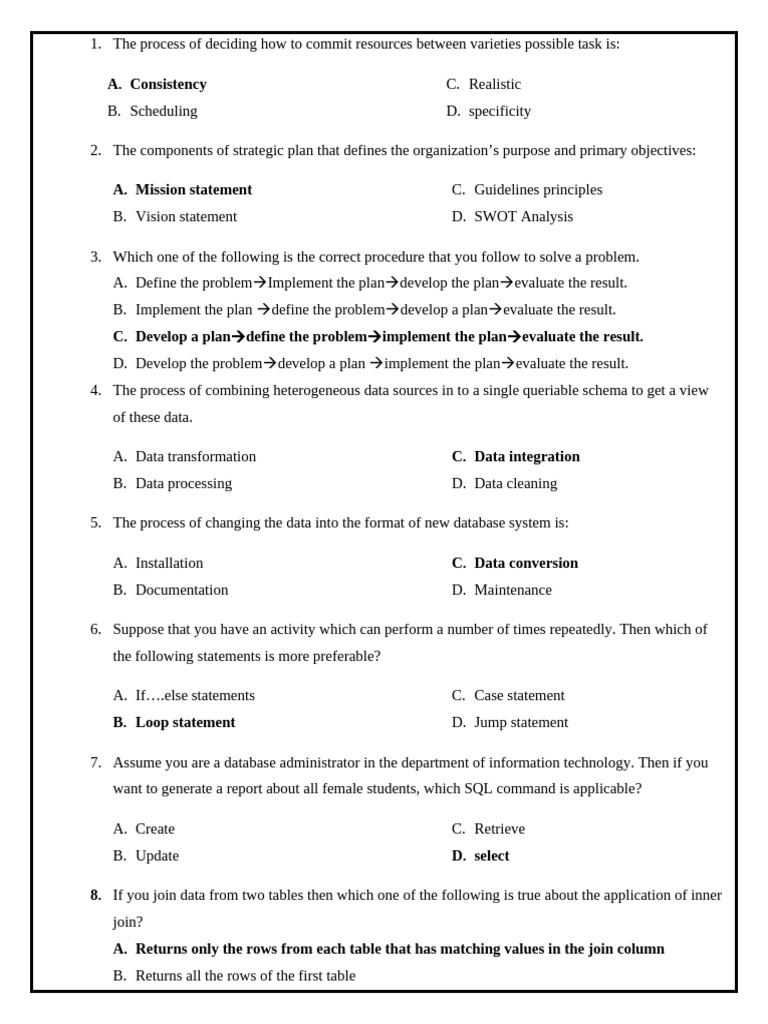 Database Administration Level Iv Theory Exam 5 Pdf Databases Microsoft Access