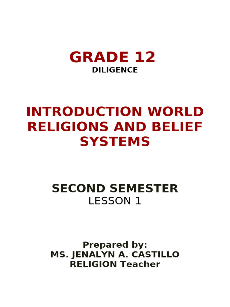 Intro To World Religion Lesson 1 | PDF | Monotheism | God