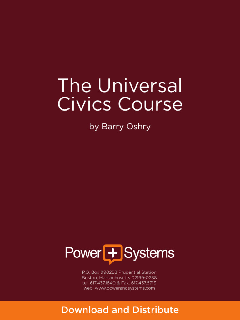The Universal Civics Course | PDF