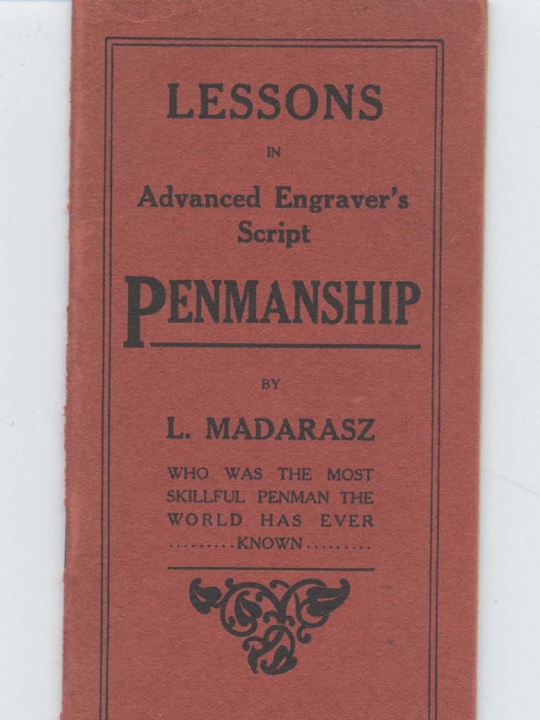 Madarasz - Lessons in Advanced Engravers Script | PDF