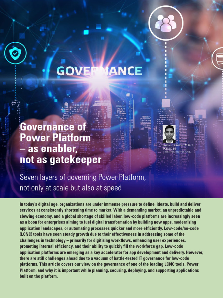 Power Platform Governance - KPMG | PDF | Mobile App | Governance