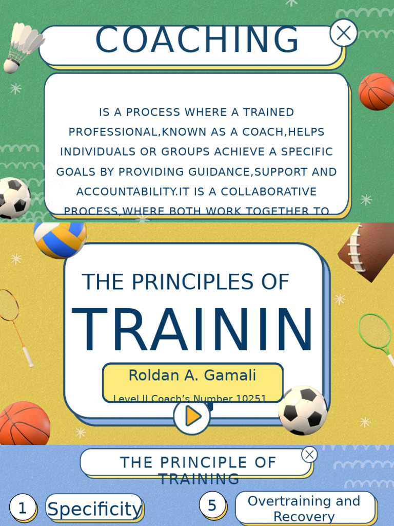 Principle of Training Ppt | PDF