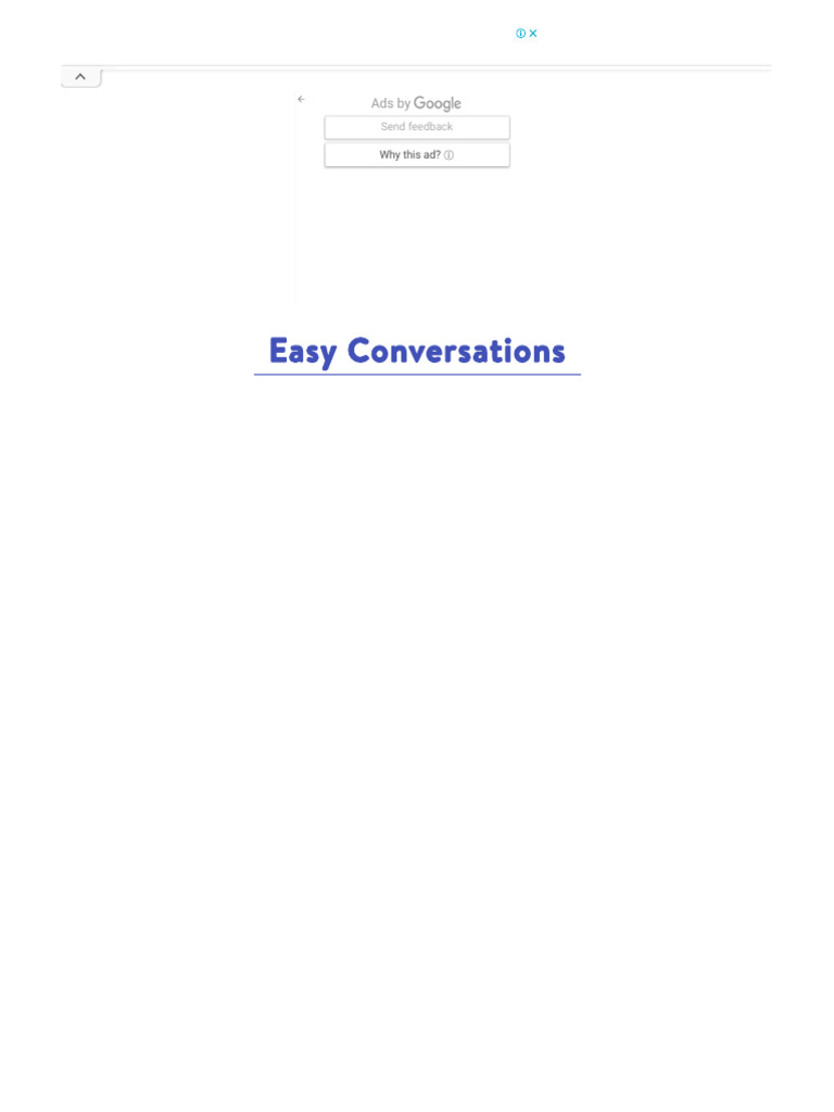 Easy Conversations For ESL Students | PDF