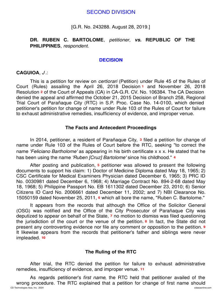 Bartolome v. Republic | PDF | Judiciaries | Public Law