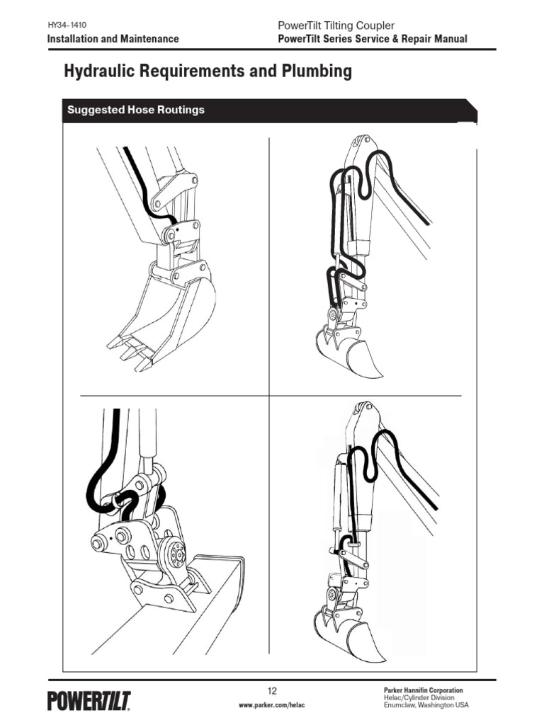 Hydraulic Requirements and Plumbing: Suggested Hose Routings | PDF