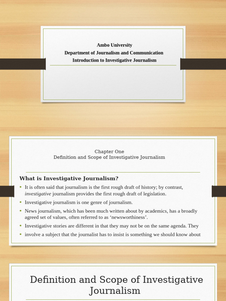Understanding Investigative Journalism | PDF | Watergate Scandal ...