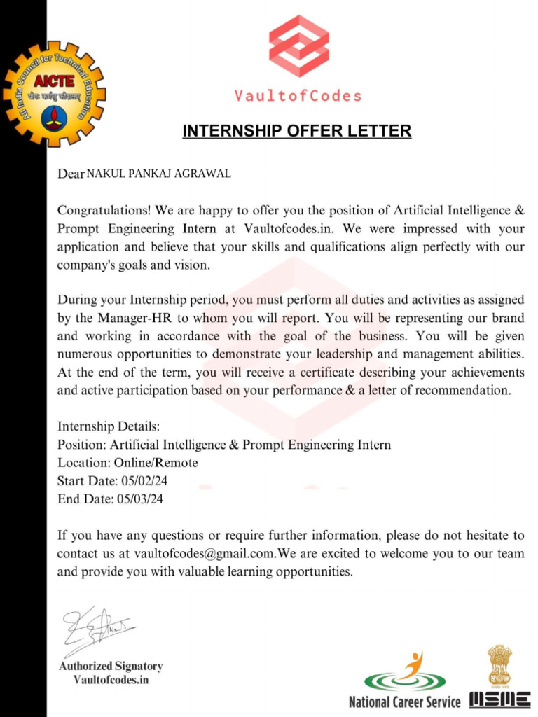 Offer Letter | PDF