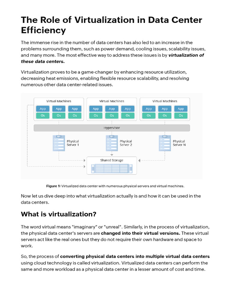 The Role of Virtualization in Data Center Efficiency - Sivaranjani S ...