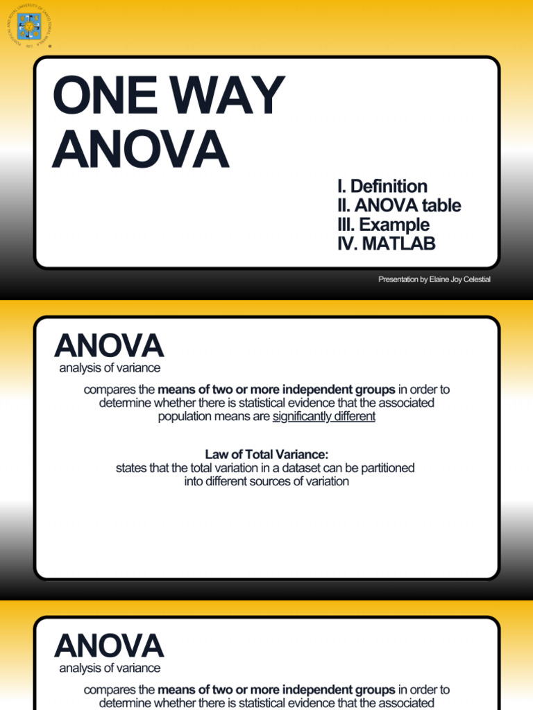 One Way Anova Pdf