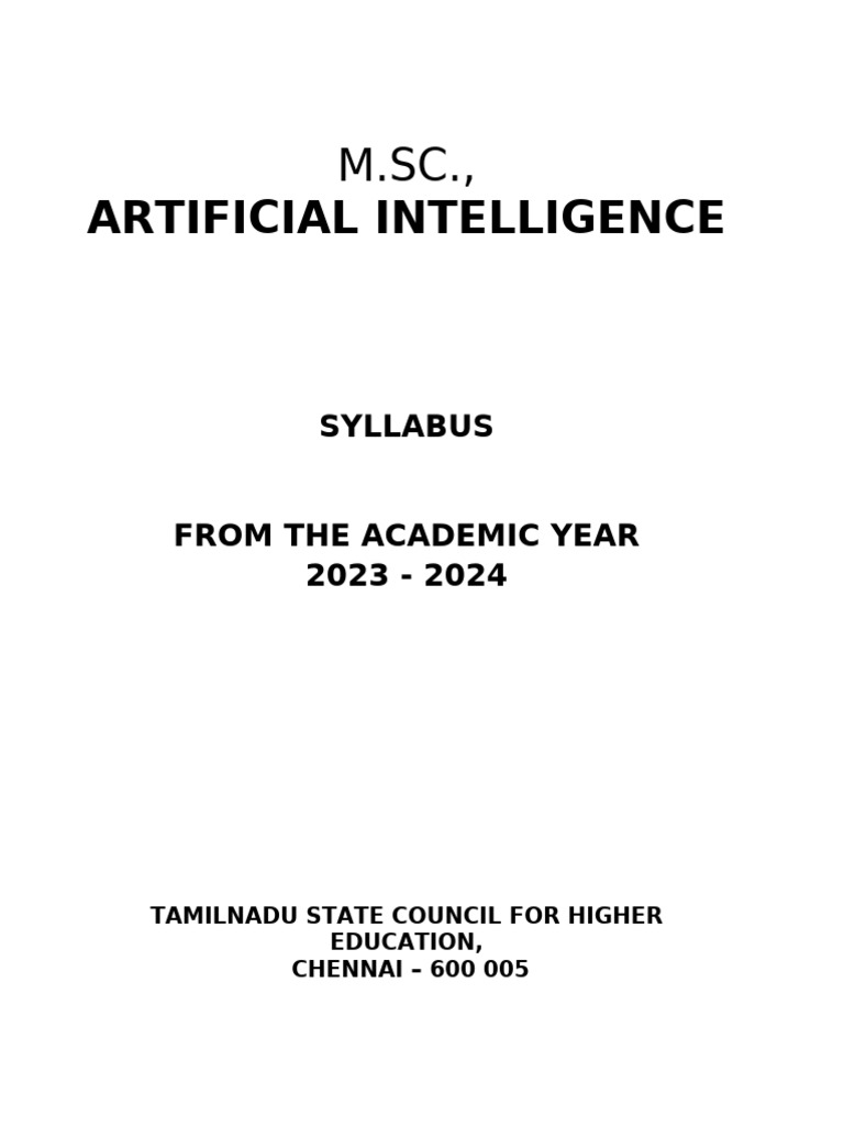 M.sc. Artificial Intelligence | PDF | Machine Learning | Matrix (Mathematics)