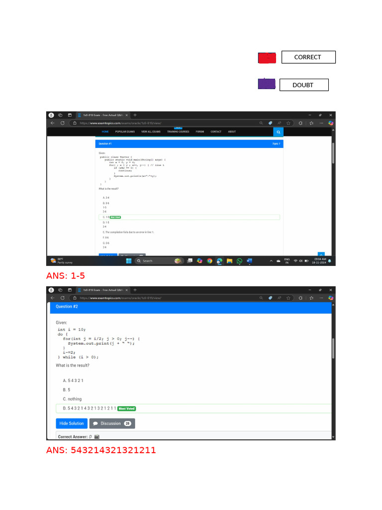 EXAM TOPICS- JAVA | PDF | Computer Science | Programming Paradigms