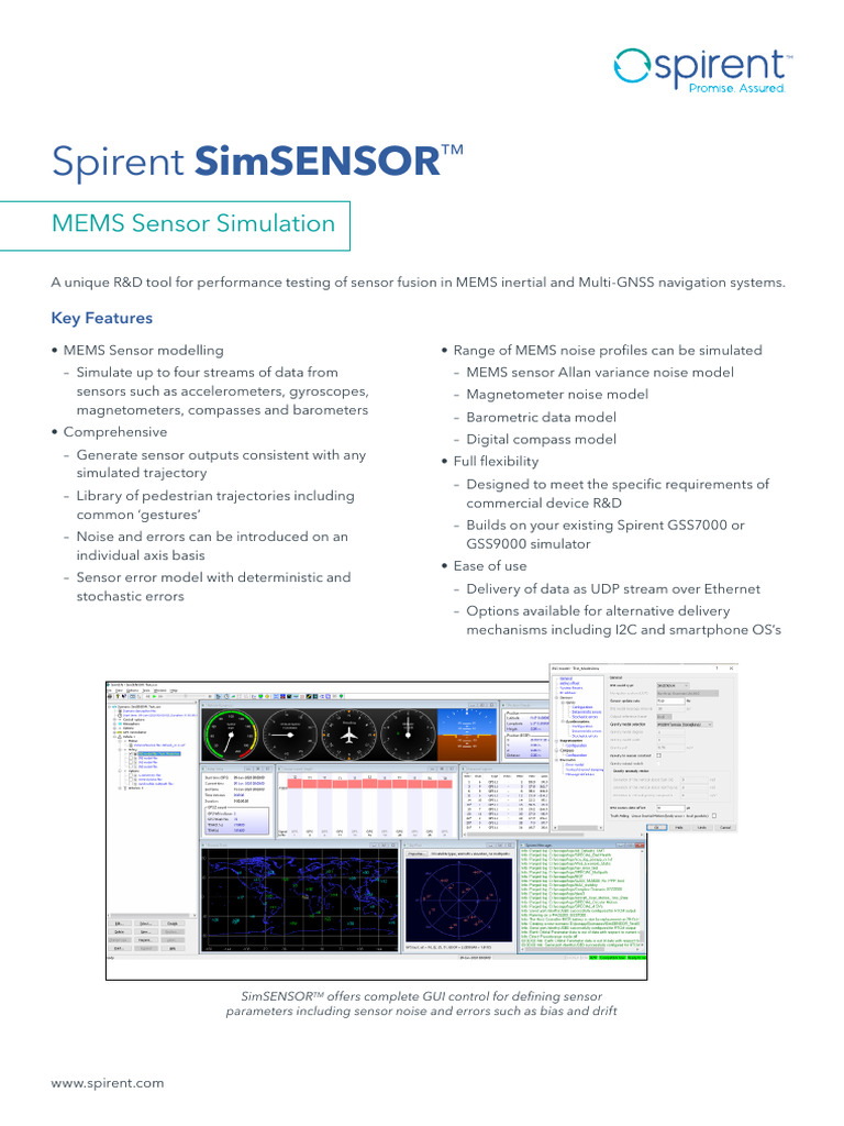 SimSENSOR_datasheet | PDF | Inertial Navigation System | Computing