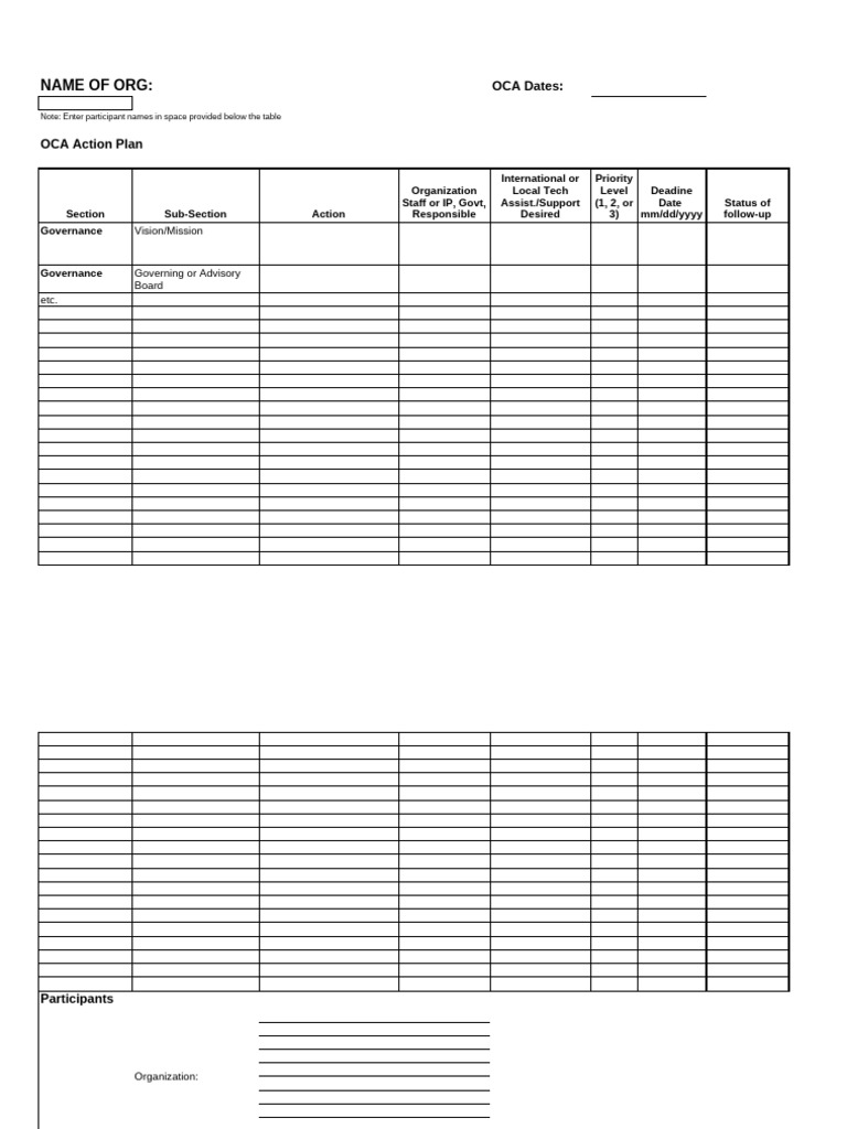 Action Plan Template | PDF