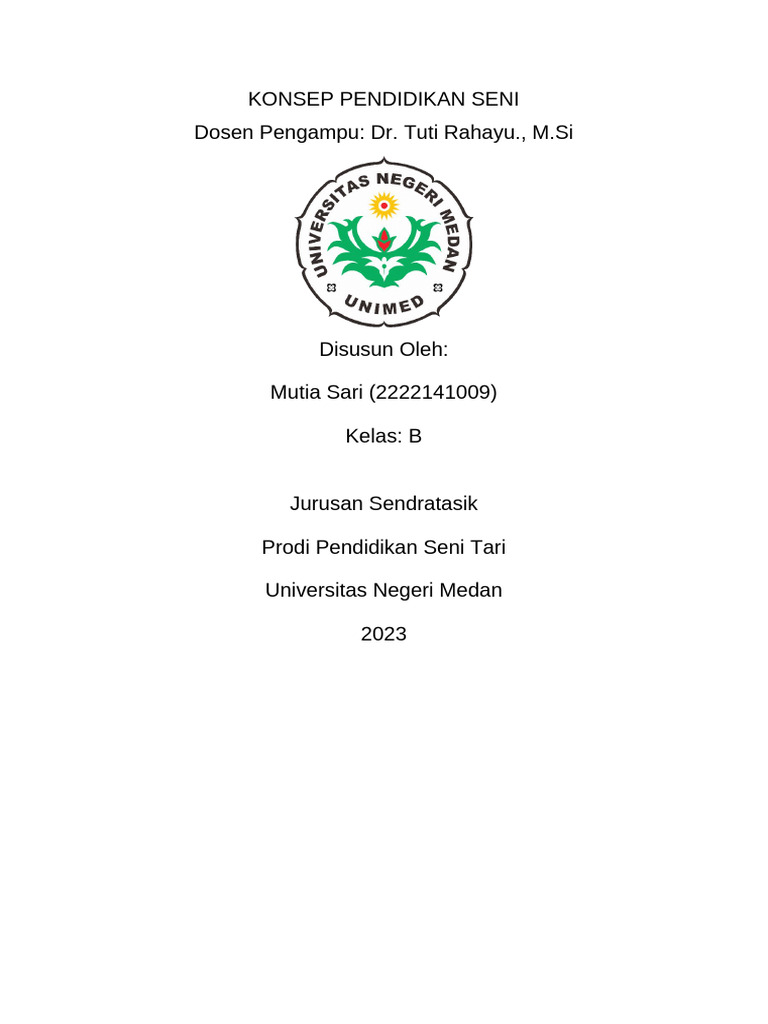 Konsep Pendidikan Seni, Proposal | PDF
