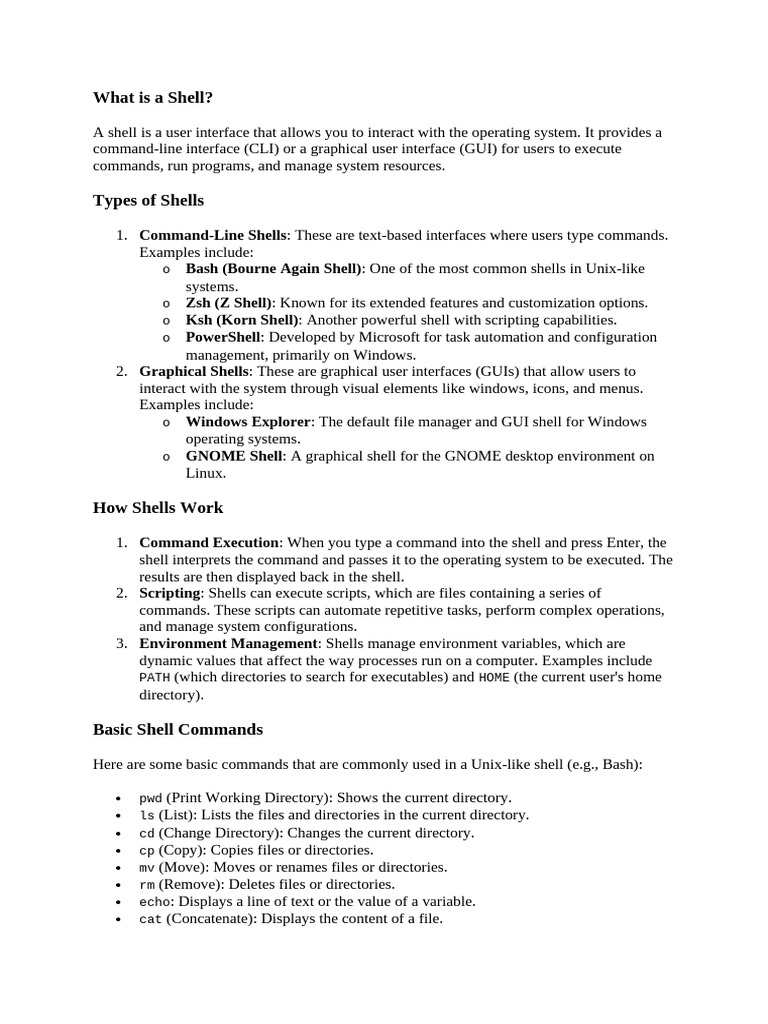 Understanding Shells in Cybersecurity | PDF | Password | Malware