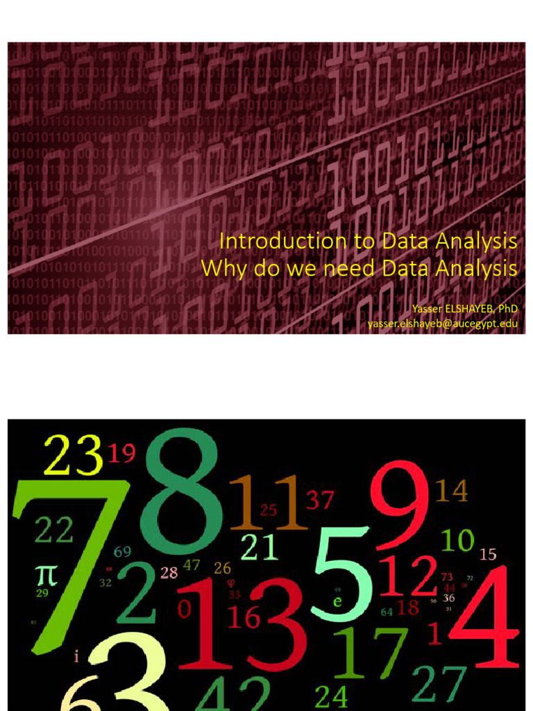 (1)Introduction to Data Analysis | PDF