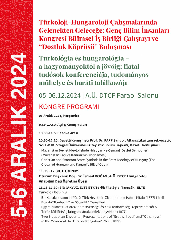 5-6 Aralık Kongre Programı | PDF