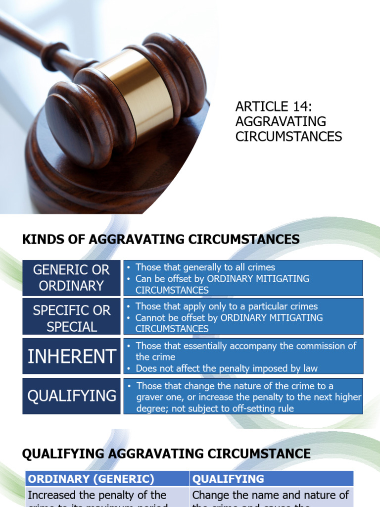 Aggravating Circumstances | PDF | Murder | Assault